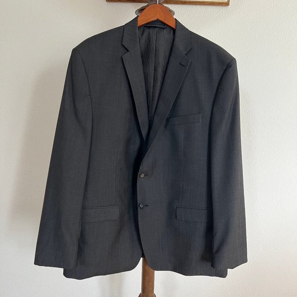 Calvin Klein | Suits & Blazers | Calvin Klein Mens Size 46r Dark Gray 0 ...
